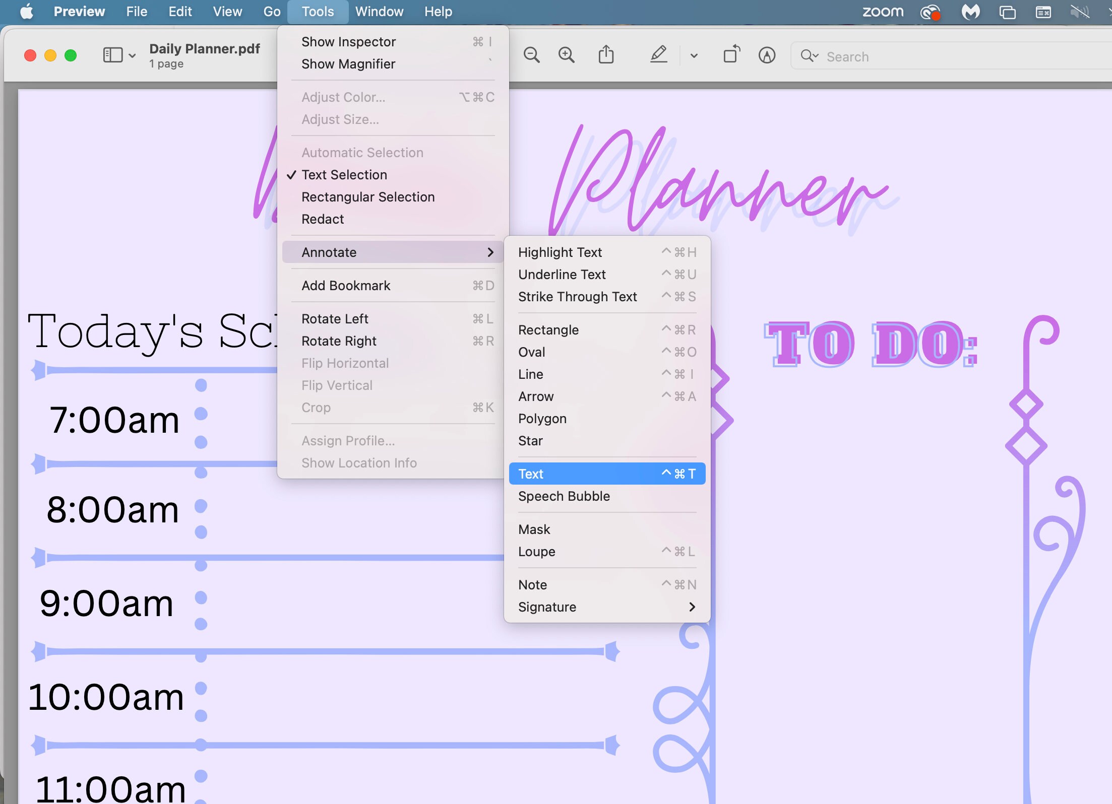 Purple Digital Daily Planner - Etsy