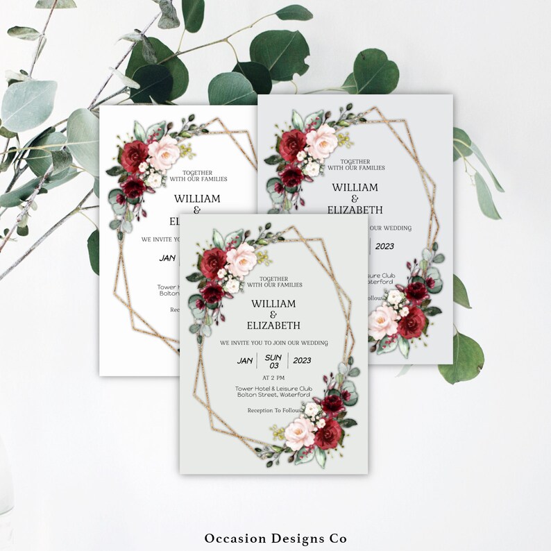 Wedding Invitation Welcome Template, Editable, Customizable & Printable ...