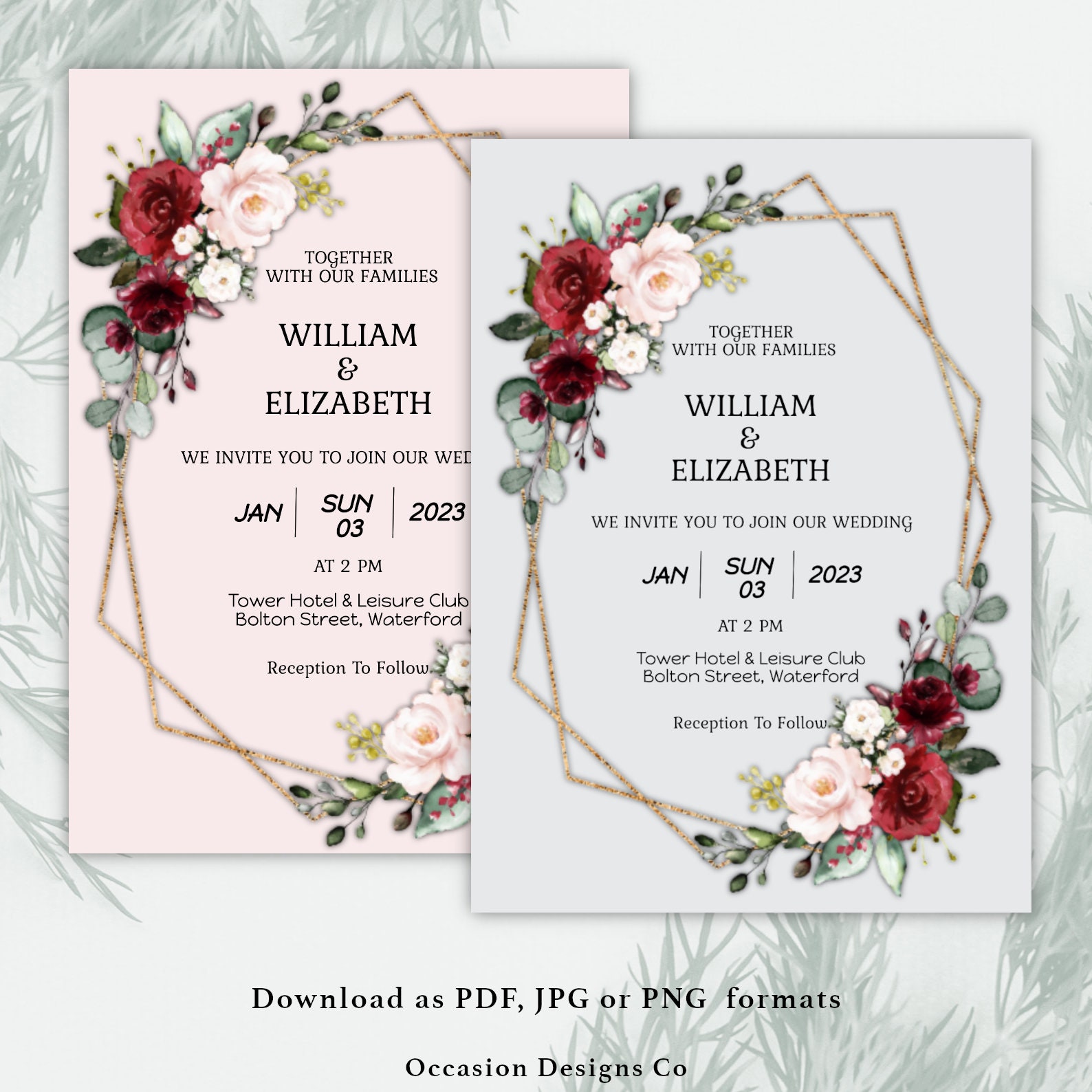 Wedding Invitation Welcome Template, Editable, Customizable & Printable ...