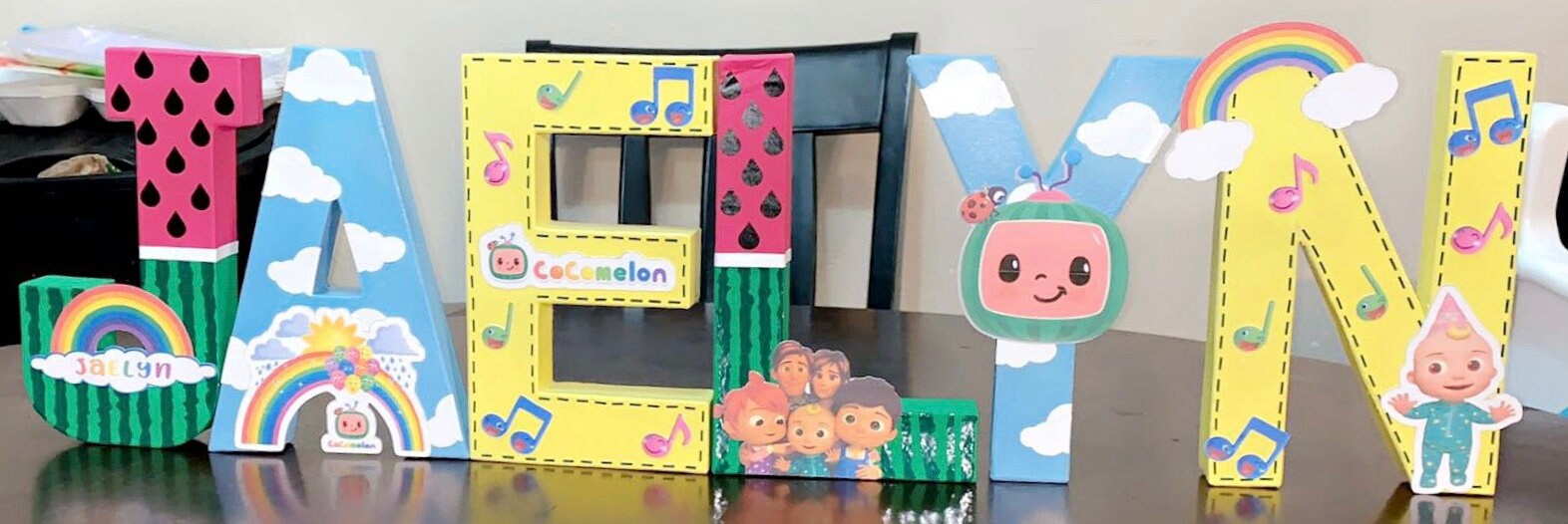 ANY THEME Custom Name, Paper Mache, Name Sign Stand up Letter, Baby ...