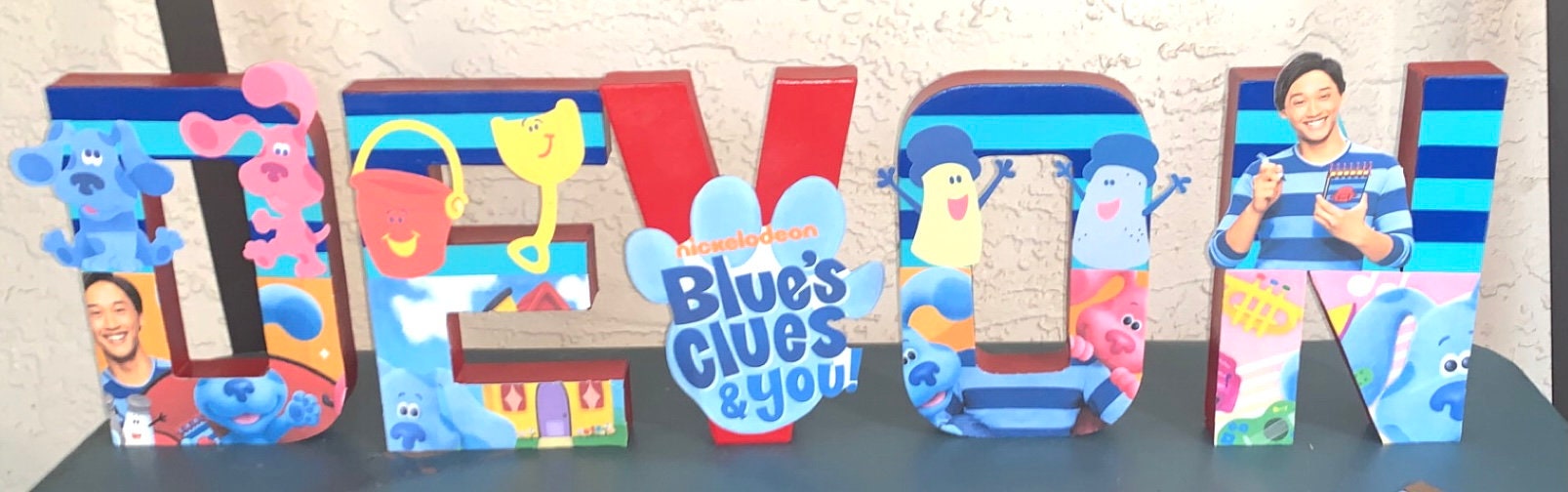 ANY THEME Custom Name Paper Mache Stand up Letter Name Sign - Etsy