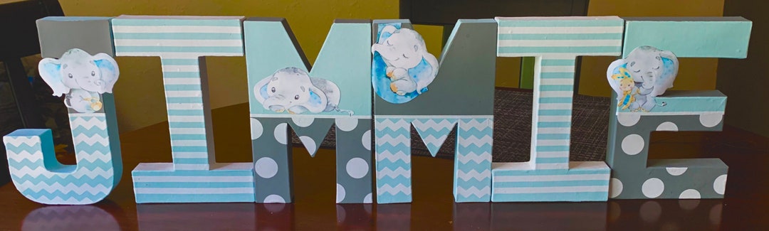 ANY THEME Custom Name, Paper Mache, Stand up Letter,name Sign, Baby ...
