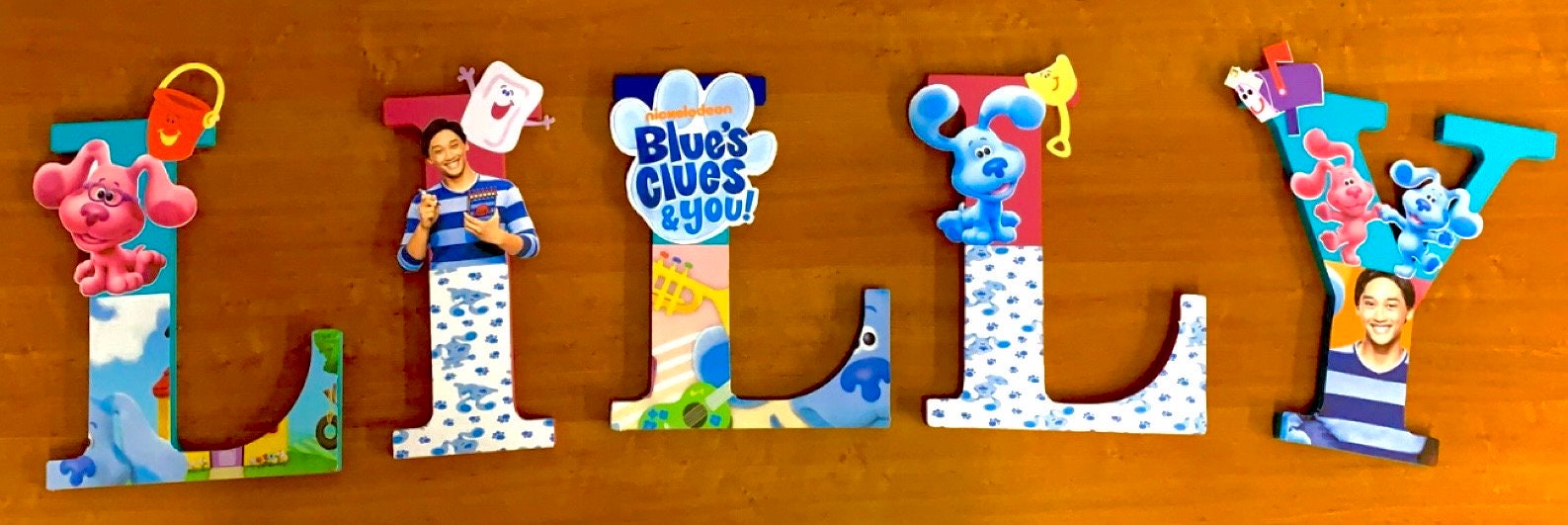 ANY THEME Custom Name Paper Mache Stand up Letter Name Sign - Etsy