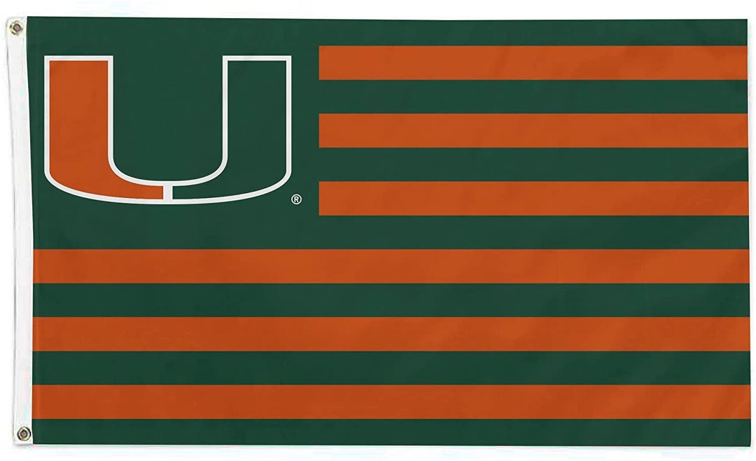University of Miami Hurricanes Flag Banner 3x5 Feet Metal - Etsy