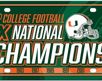 Miami Hurricanes License Plate - Etsy