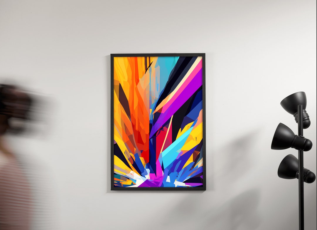 Fracture A Modern & Vibrant Crack in Our Time A4A3A2A1A0 Poster part of ...