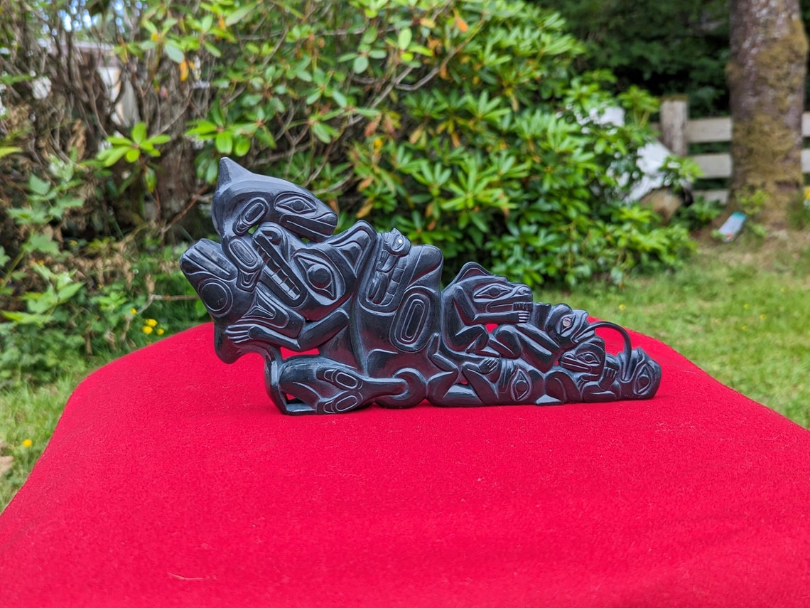 Haida Argillite Panel Pipe, Northwest Coast Formline Art for Collectors ...