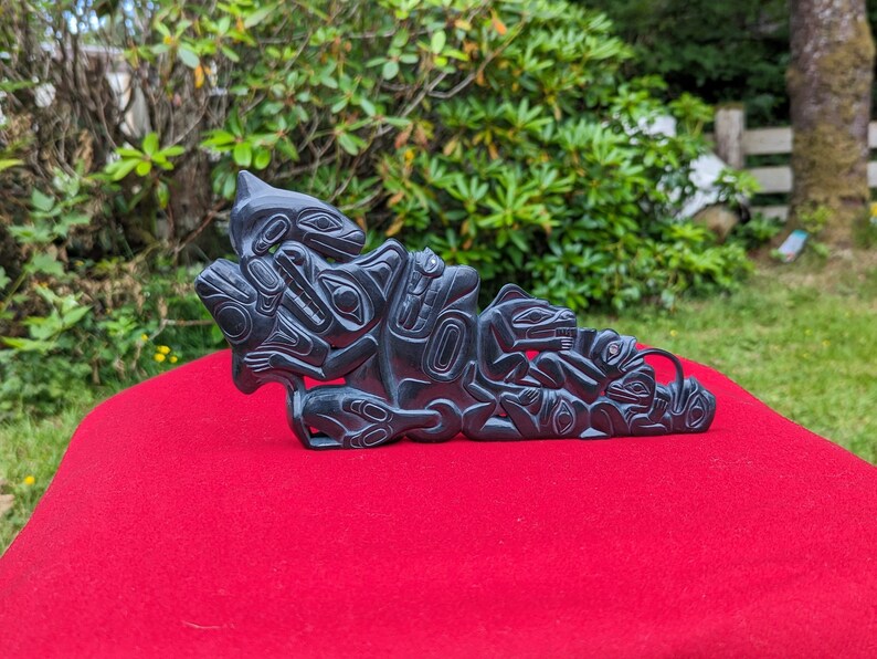 Haida Argillite Panel Pipe, Northwest Coast Formline Art for Collectors ...