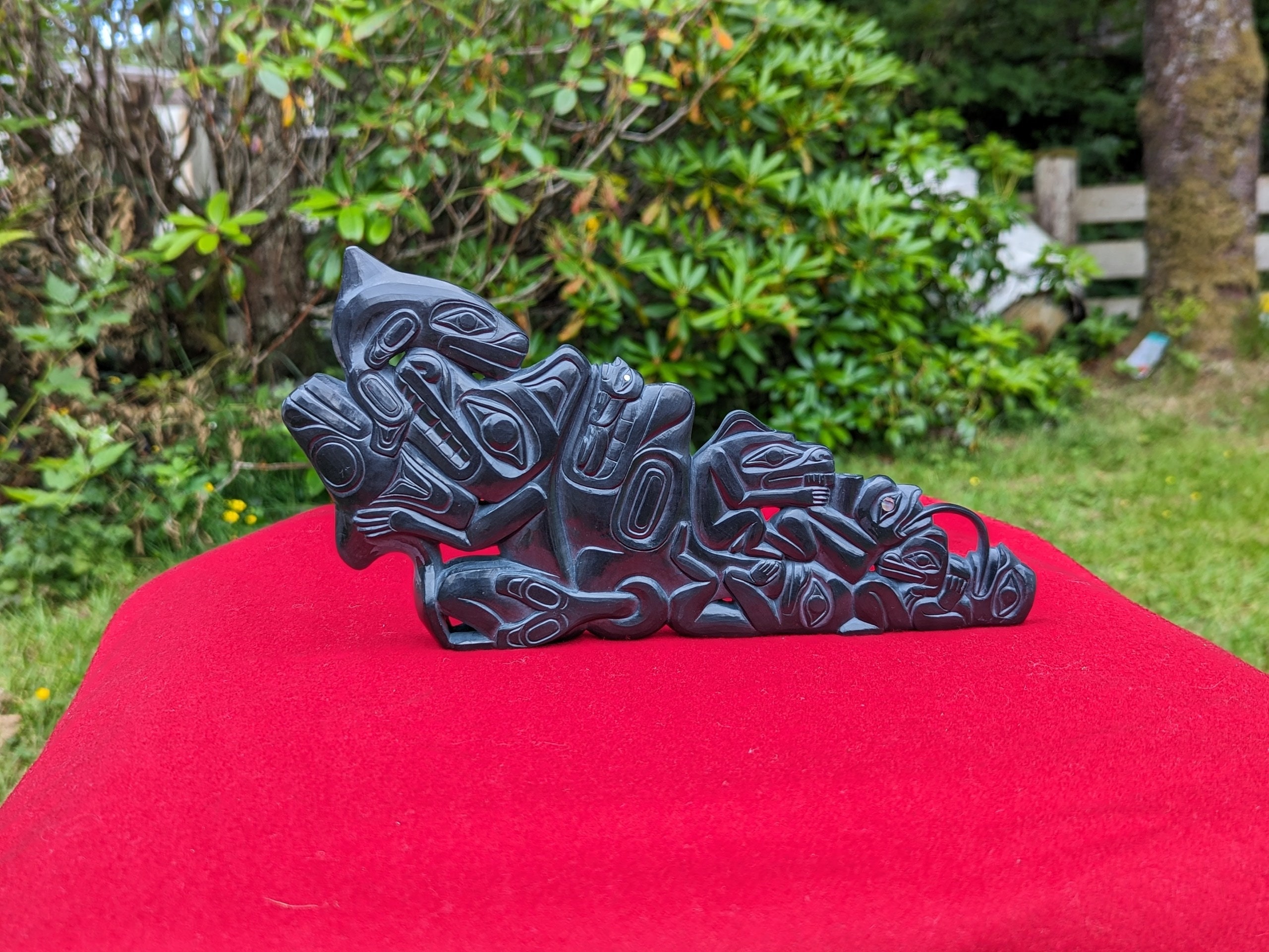 Haida Argillite Panel Pipe, Northwest Coast Formline Art for Collectors ...