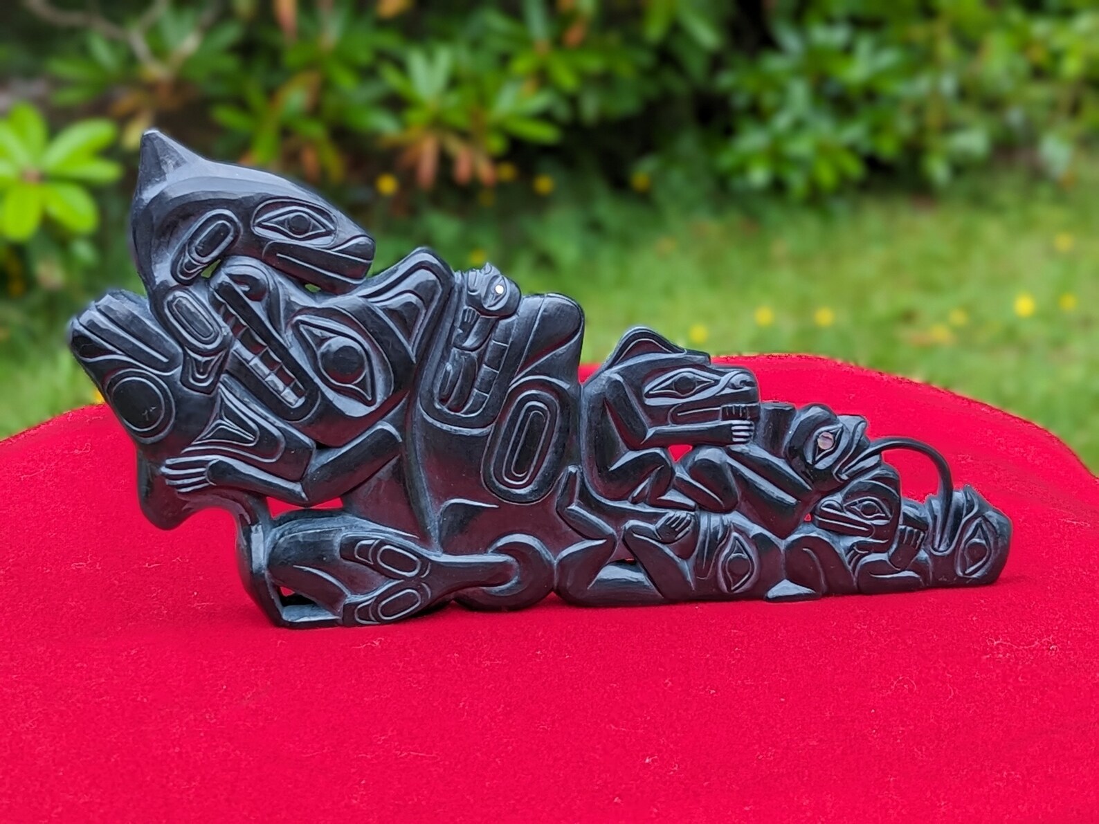 Haida Argillite Panel Pipe, Northwest Coast Formline Art for Collectors ...