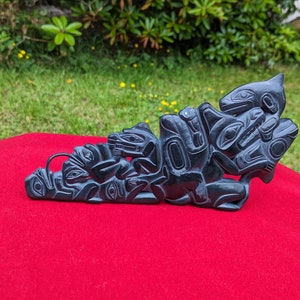 Haida Argillite Panel Pipe, Northwest Coast Formline Art for Collectors ...