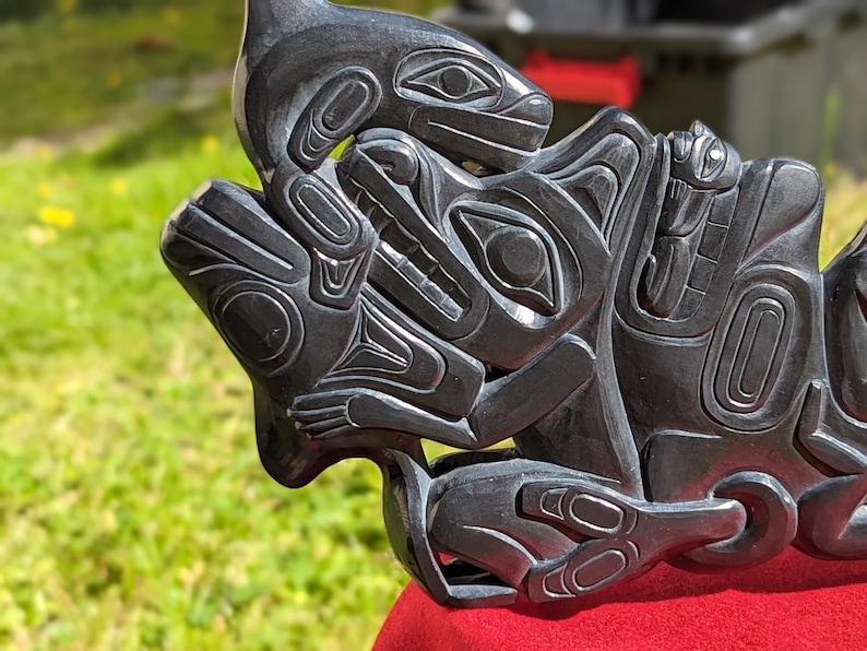 Haida Argillite Panel Pipe, Northwest Coast Formline Art for Collectors ...