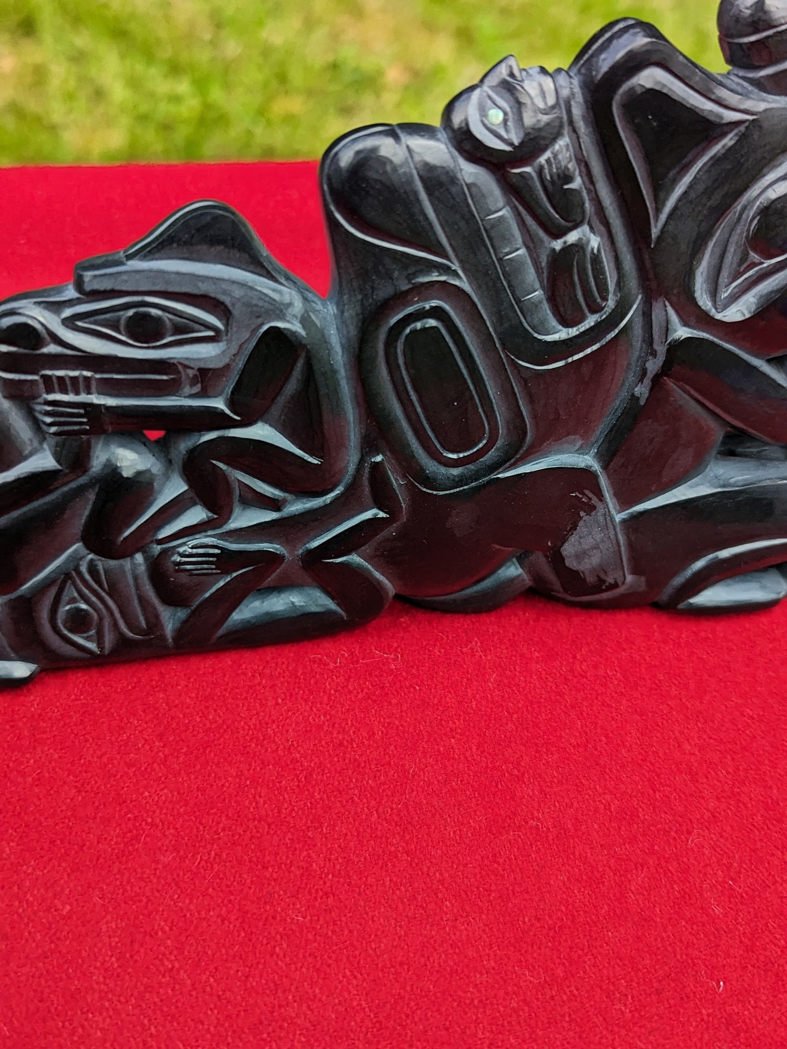Haida Argillite Panel Pipe, Northwest Coast Formline Art for Collectors ...
