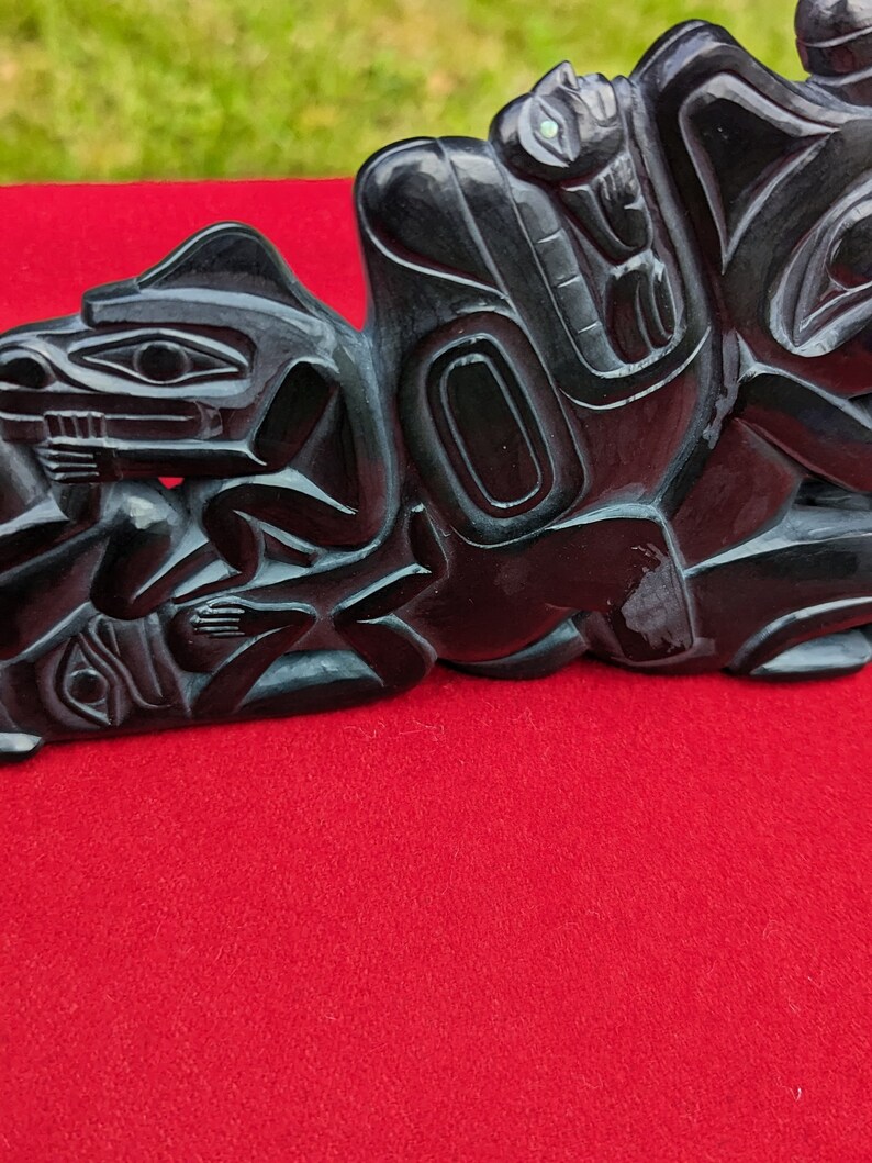 Haida Argillite Panel Pipe, Northwest Coast Formline Art for Collectors ...