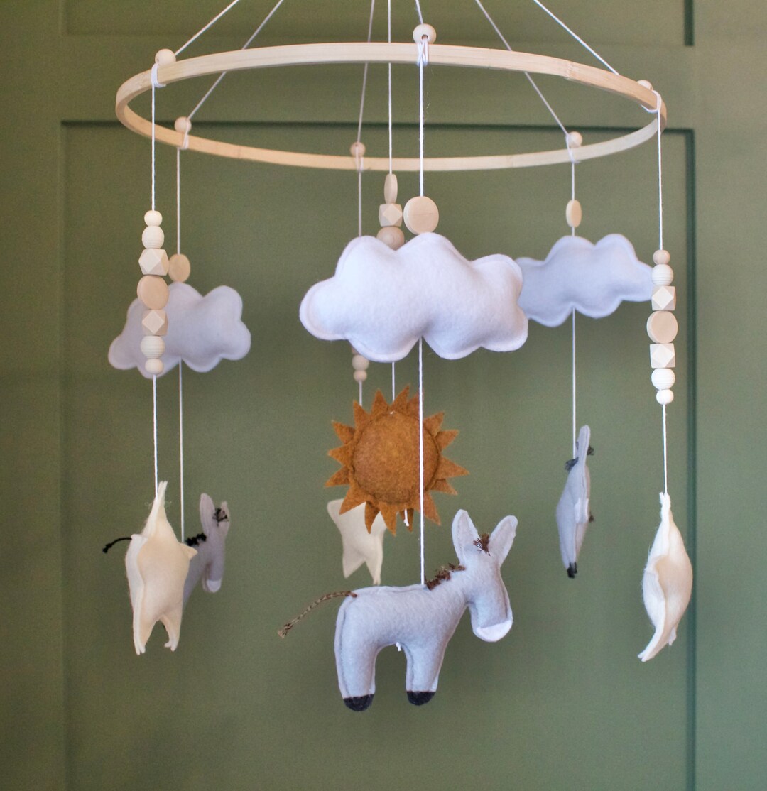 Donkey Baby Mobile, Donkey Nursery Decor, Farm Nursery Decor, Farm ...