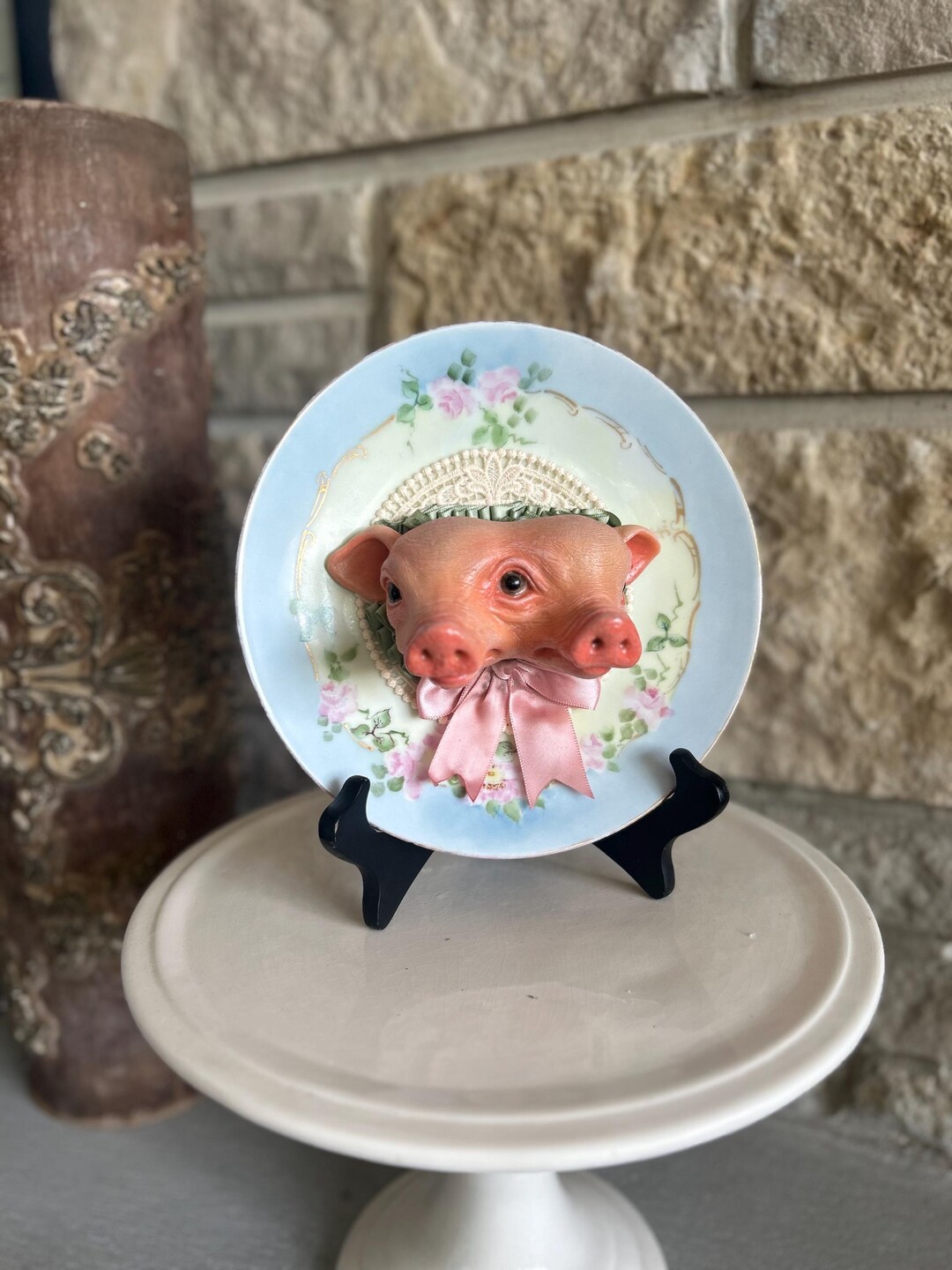 Two-headed Pig “taxidermy” Wall Art Object, Faux Taxidermy, Handmade ...