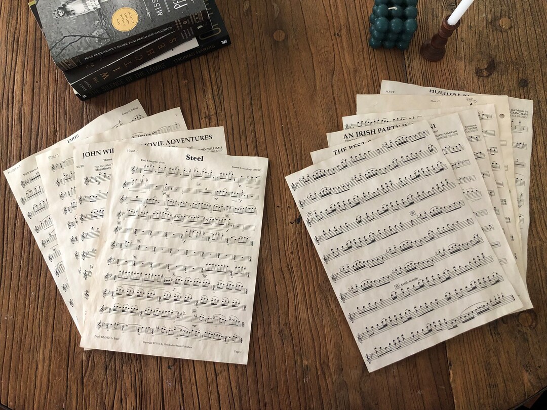 Full Page Coffee Stained Sheet Music Journaling Packs - Etsy