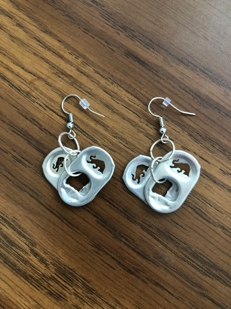 Silver Heart Pop Tab Earrings - Etsy