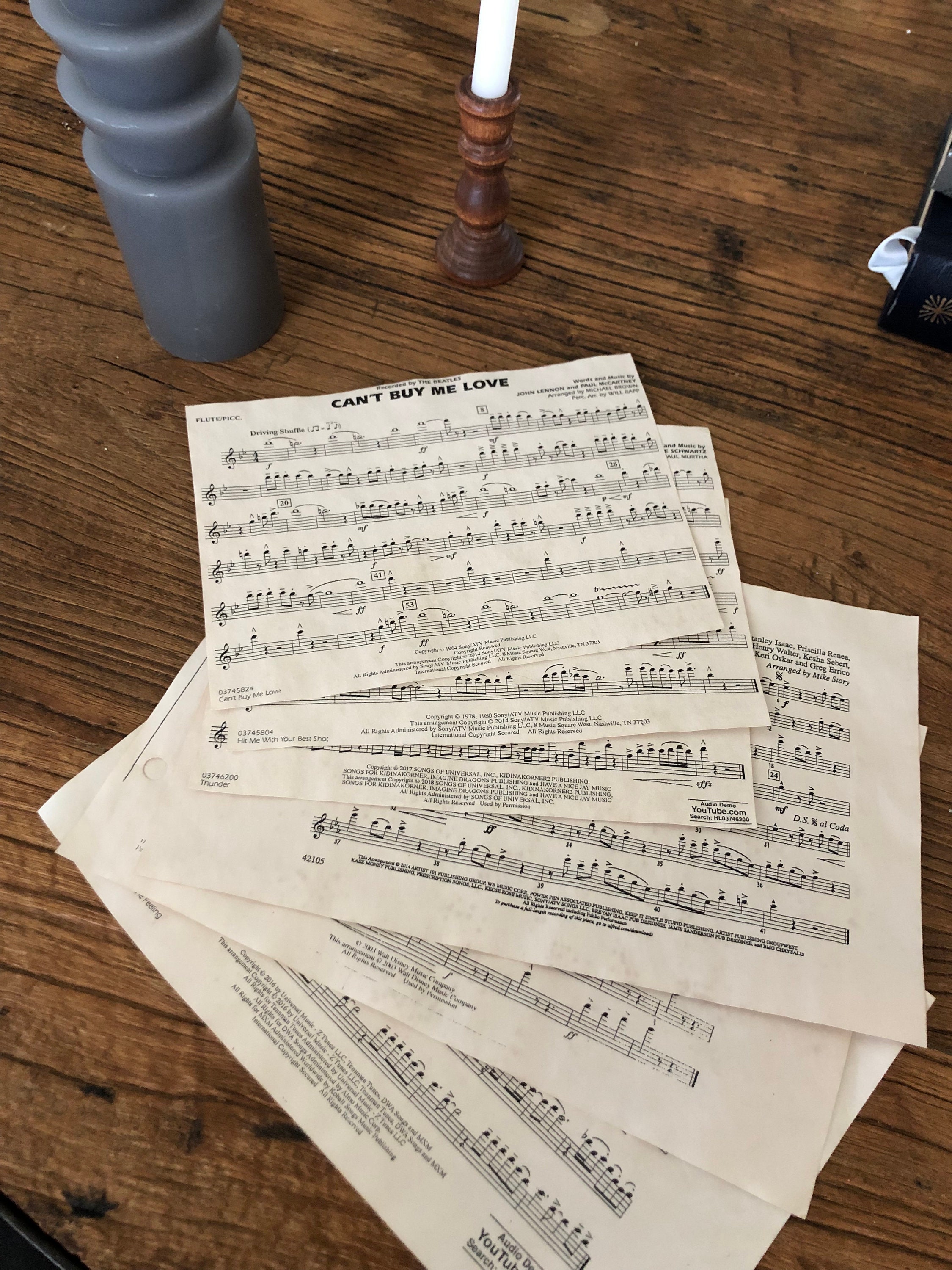 Half Page Coffee Stained Sheet Music Journaling Packs - Etsy