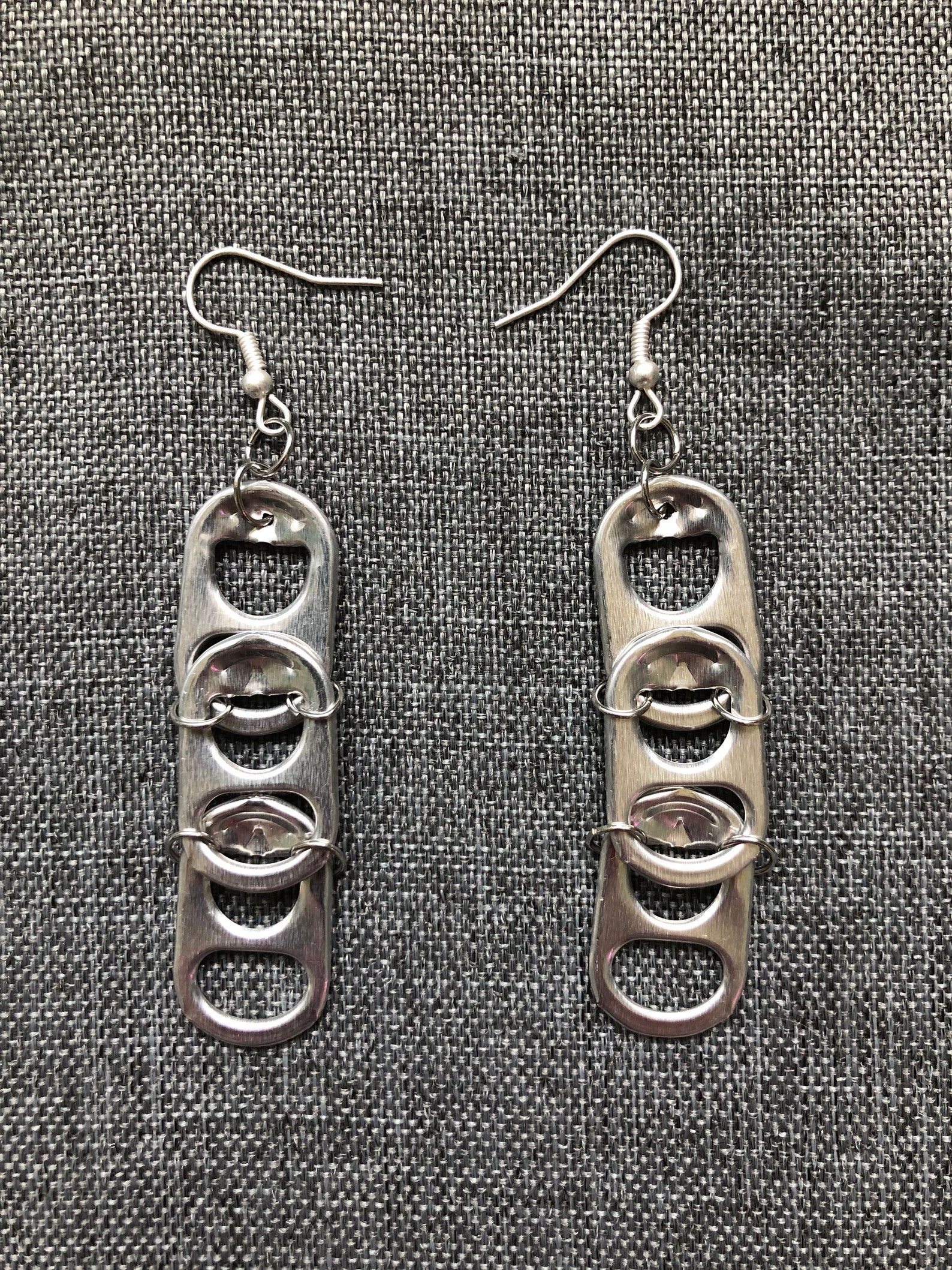3-tier Silver Pop Tab Earrings - Etsy