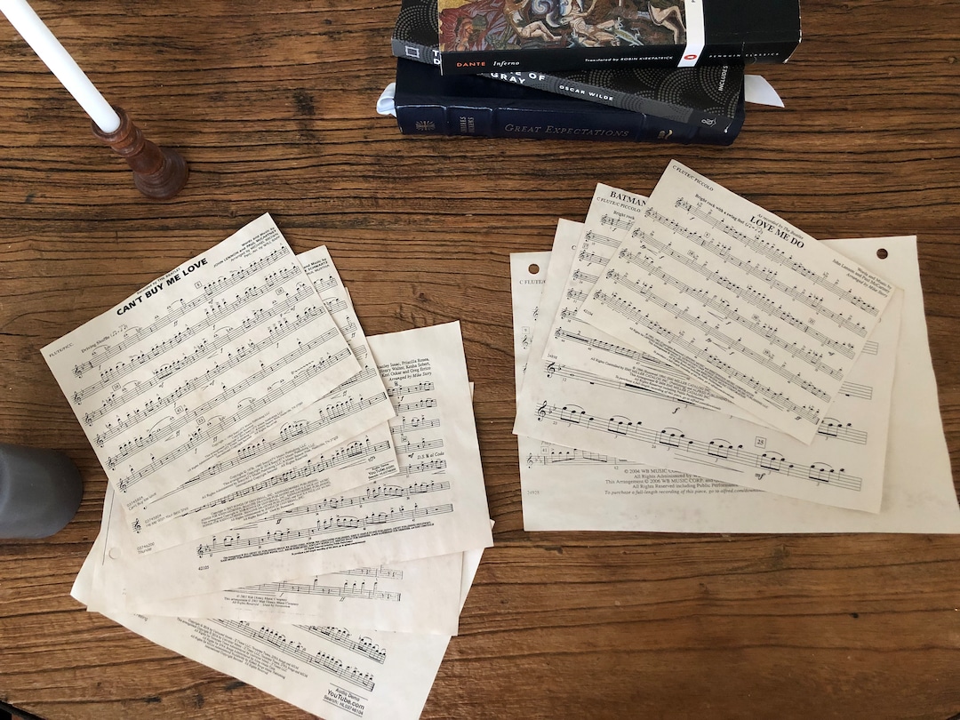 Half Page Coffee Stained Sheet Music Journaling Packs - Etsy