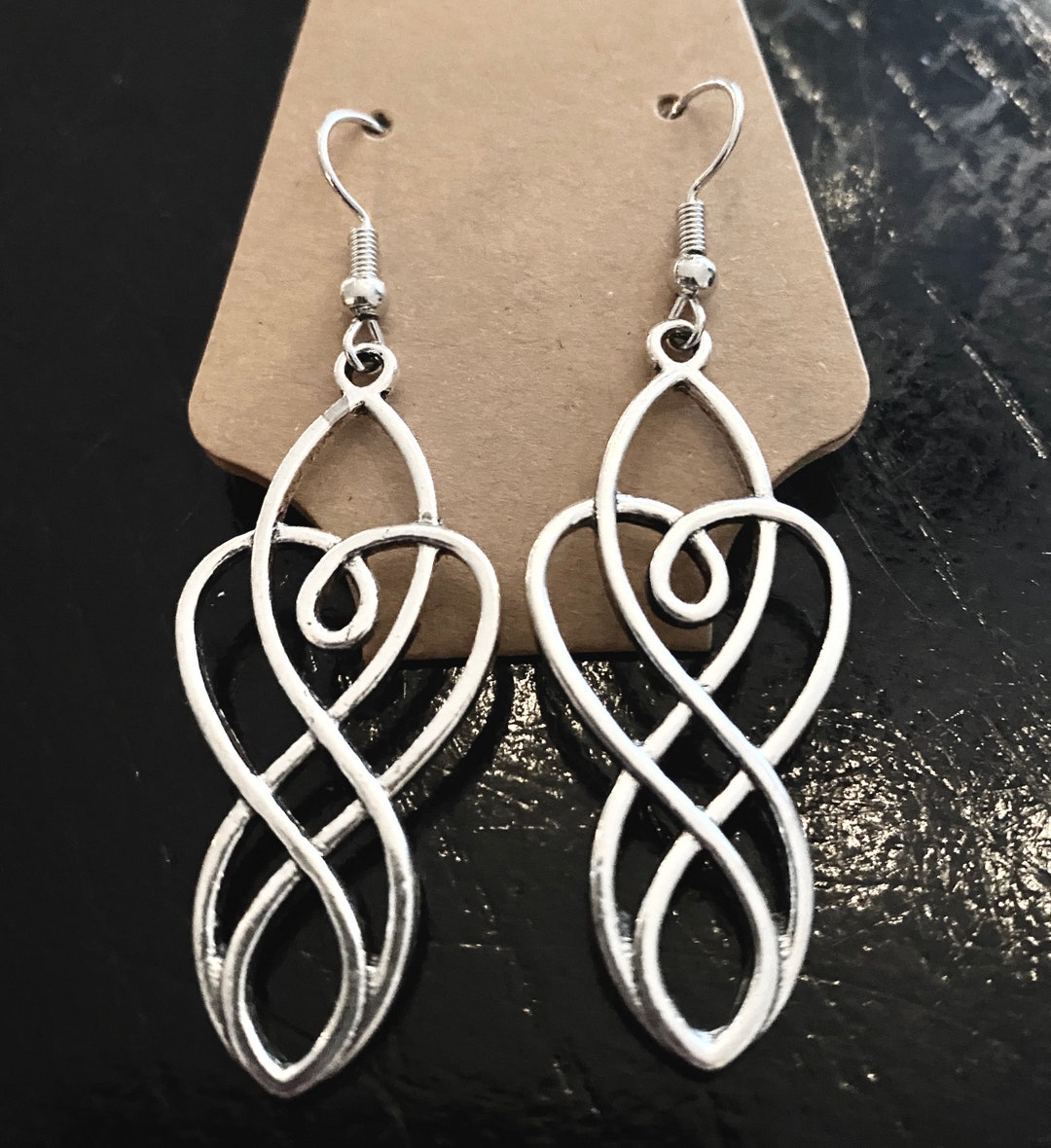 Infinity Symbol Celtic Knot Dangle Earring With 925 Sterling Silver Ear ...
