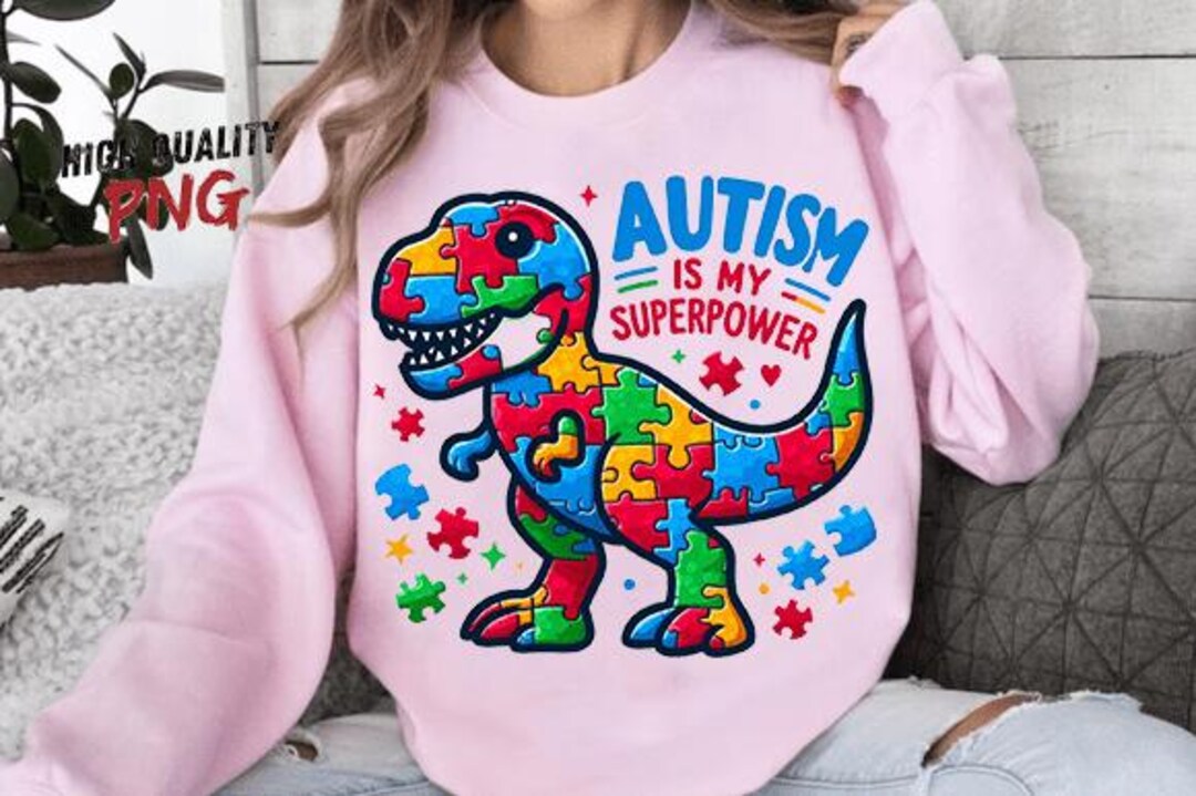 Autism Dinosaur T Rex PNG Autism PNG Digital Download Only - Etsy