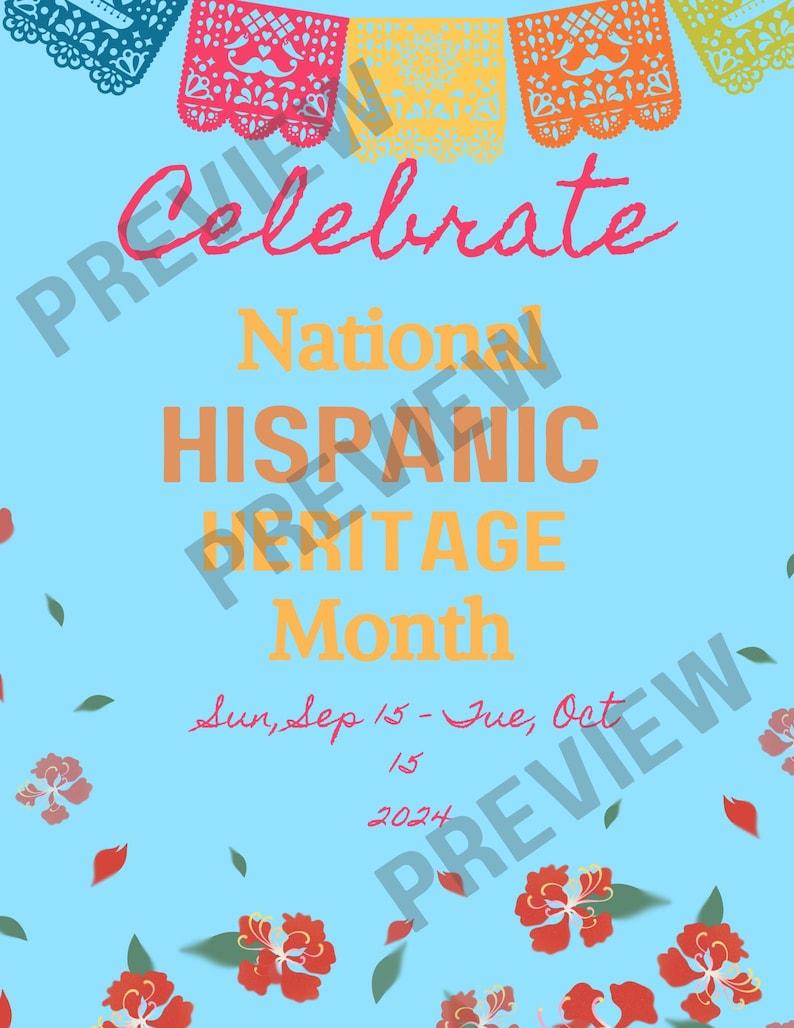 National Hispanic Heritage Month Posters, Educational Posters, School ...