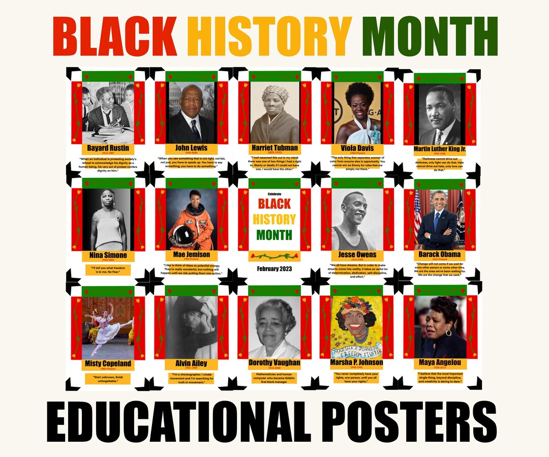 Black History Month Posters Educational Posters Classroom - Etsy