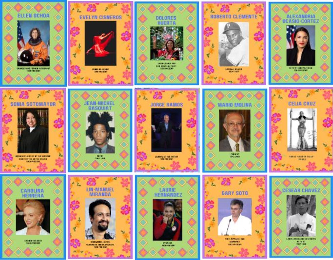 National Hispanic Heritage Month Posters, Educational Posters, School ...