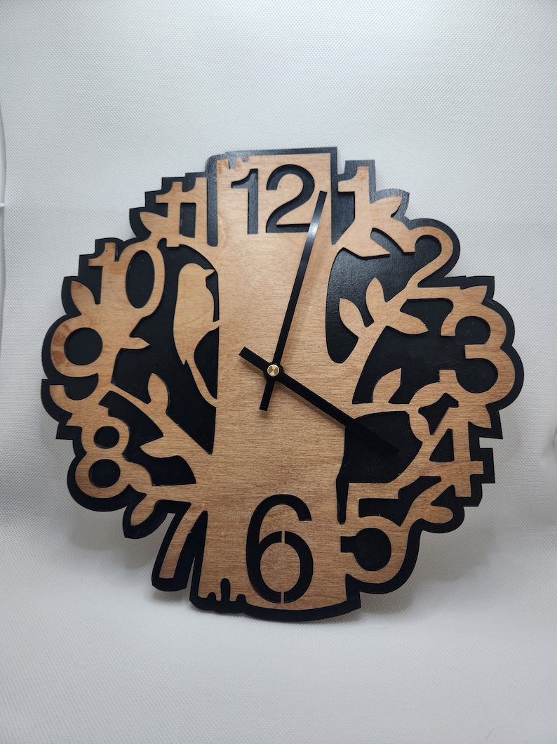 Tree Clock, Wall Clock, Unique Art, Home Decor Wood Art, Housewarming ...