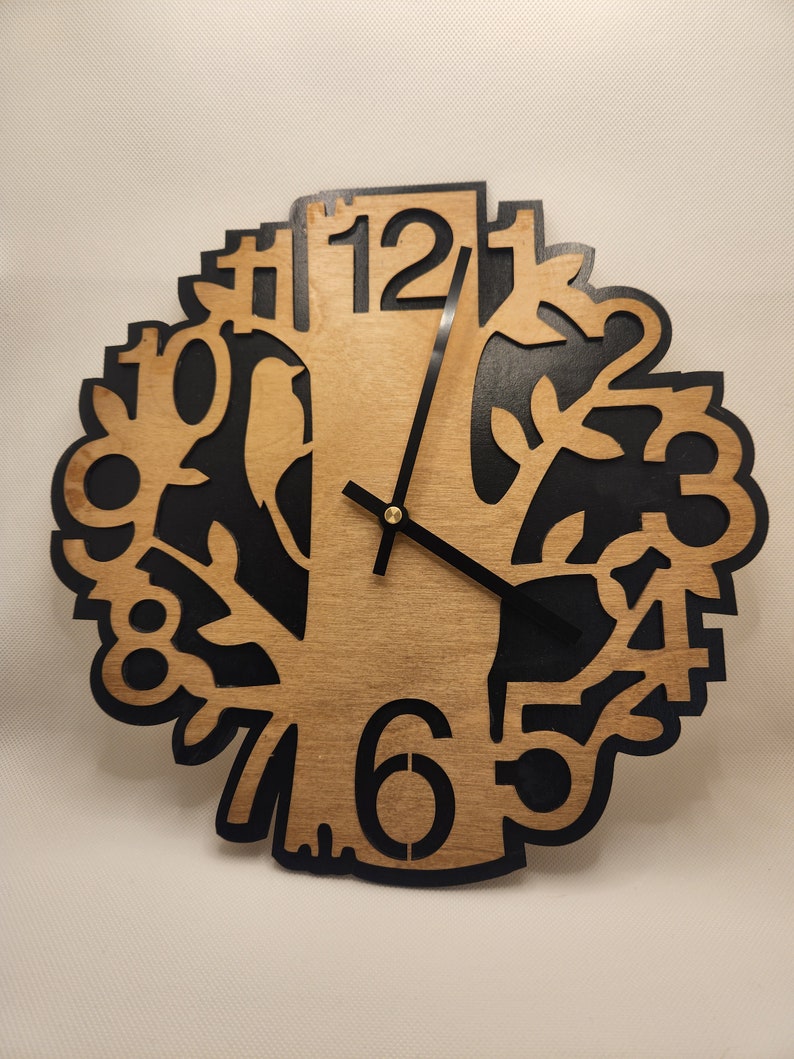 Tree Clock, Wall Clock, Unique Art, Home Decor Wood Art, Housewarming ...