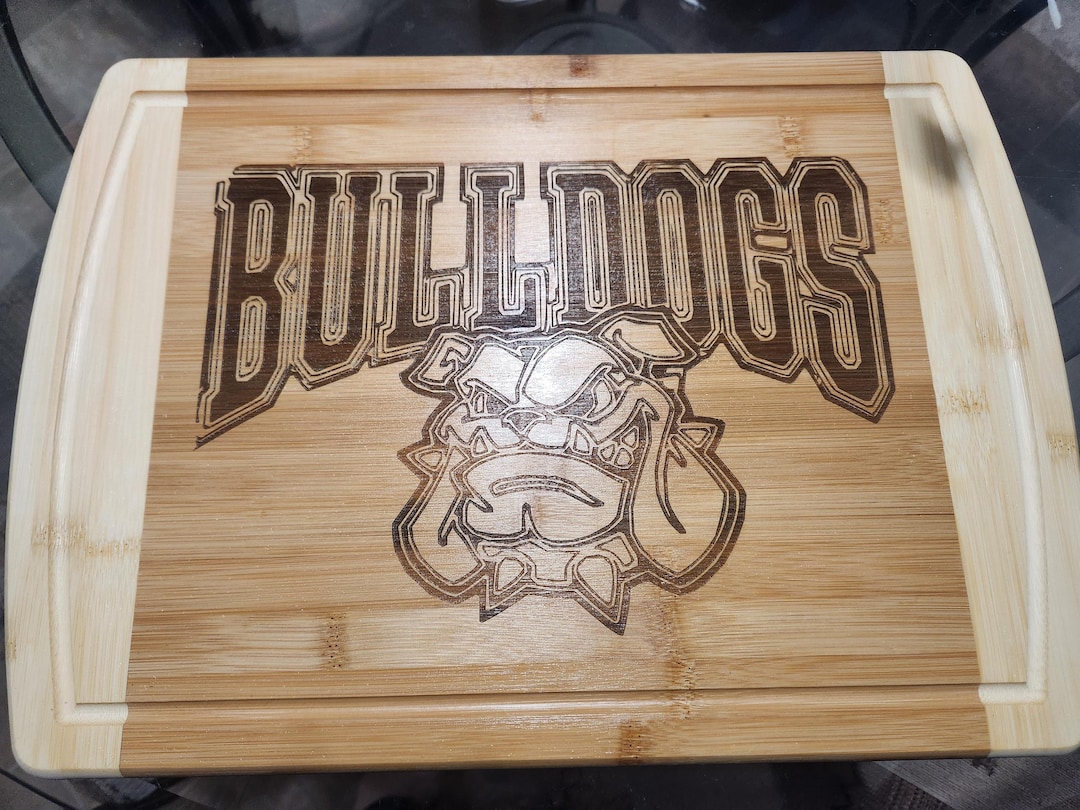 Large Bulldogs Cutting Board, Large Bamboo Cutting Board, Charcuterie ...