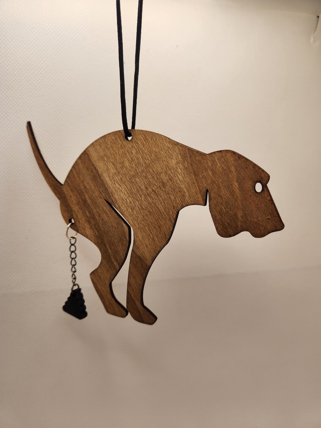 Pooping Dog Ornament, Wood Ornament, Funny Dog Gift, Dog Lovers Gift ...