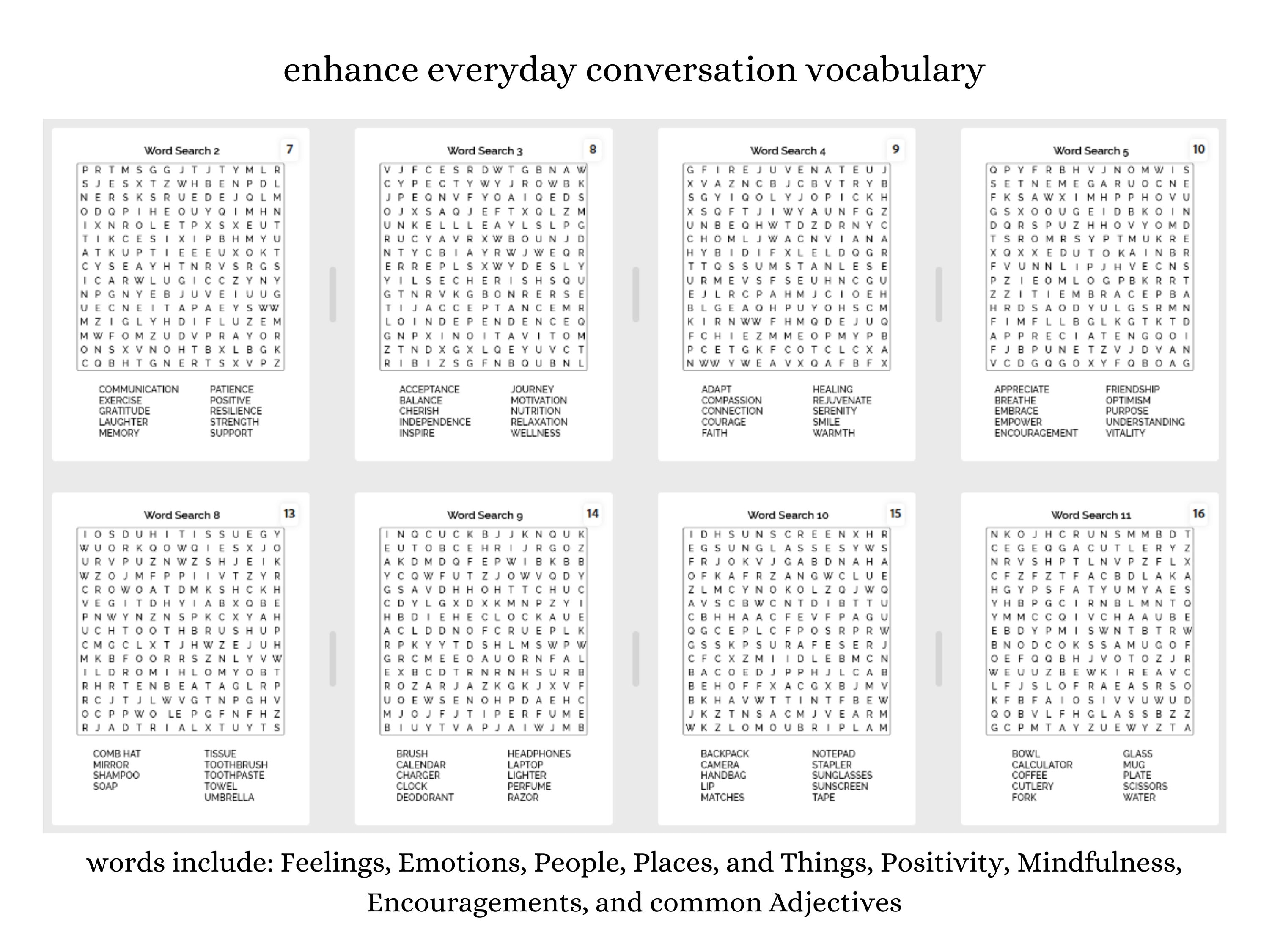 Word Search Puzzle Printable for Adults, Seniors With Dementia ...