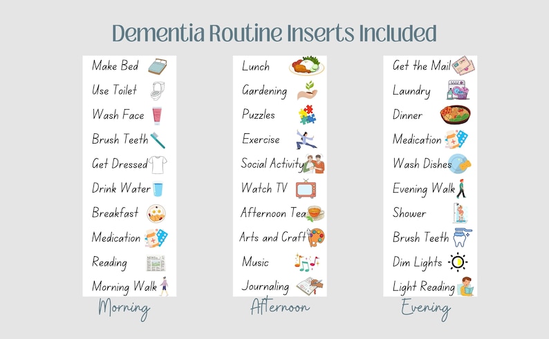 Dementia Care to Do List Board: Daily Routine Planner - Etsy
