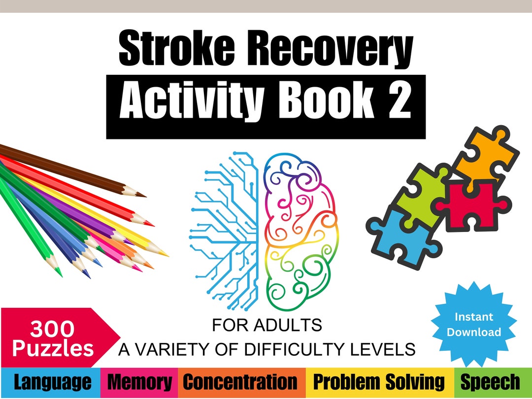 Stroke Recovery Activity Book 2, Word Search Puzzle Adult, Word ...