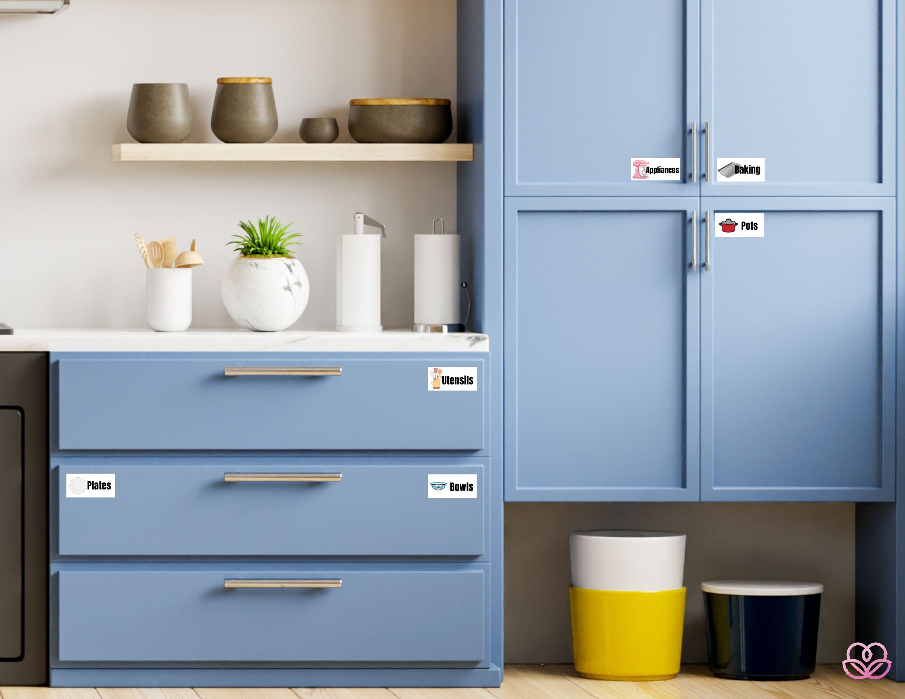 Dementia Aid Label Bundle: 110 Printable Household Labels (digital ...