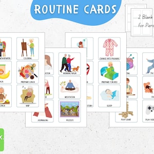 Routine Cards, Daily Planner Routine Chart Board for Dementia, Memory ...