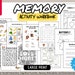 Memory Activity Workbook for Seniors, Dementia & Stroke (digital ...