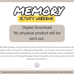 Memory Activity Workbook for Seniors, Dementia Activities, Stroke ...