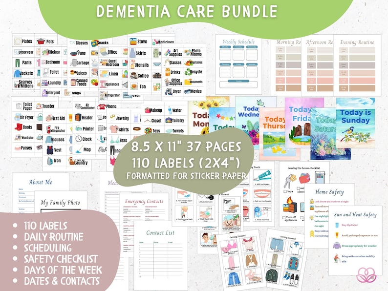 Dementia Care Mega Bundle: Communication Cards & Visual Aids (printable ...