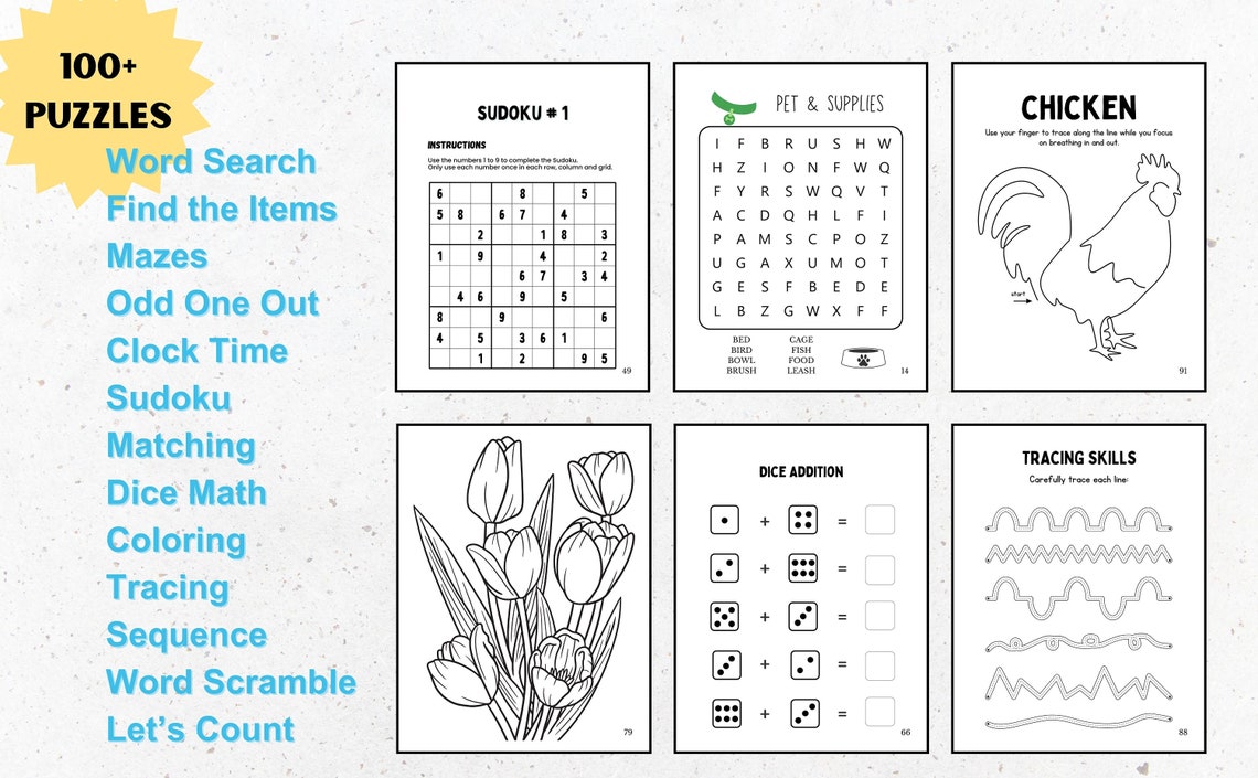 Memory Activity Workbook for Seniors, Dementia & Stroke (digital ...