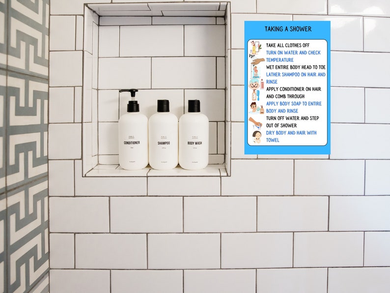 Dementia Bathroom Routine Charts: Alzheimers Care Cards (printable) - Etsy