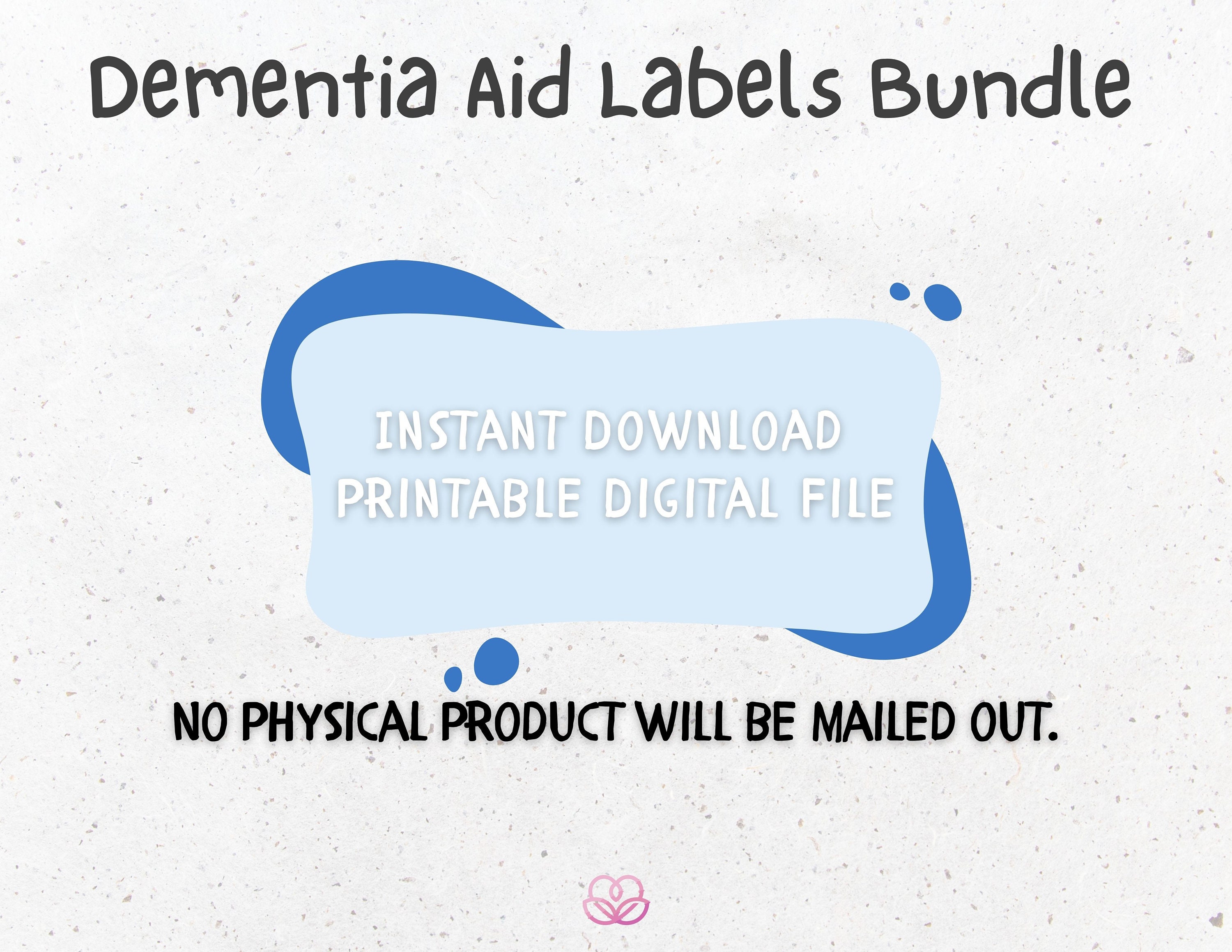 Dementia Aid Label Bundle: 110 Printable Household Labels (digital ...