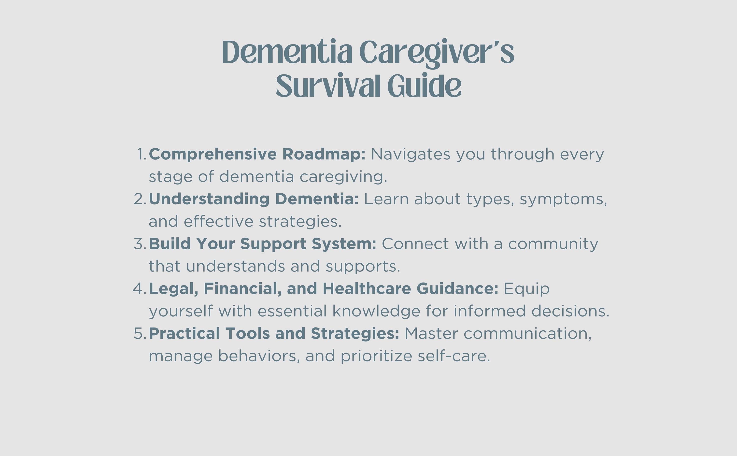 Dementia Caregiver's Survival Guide, Dementia Awareness Training ...