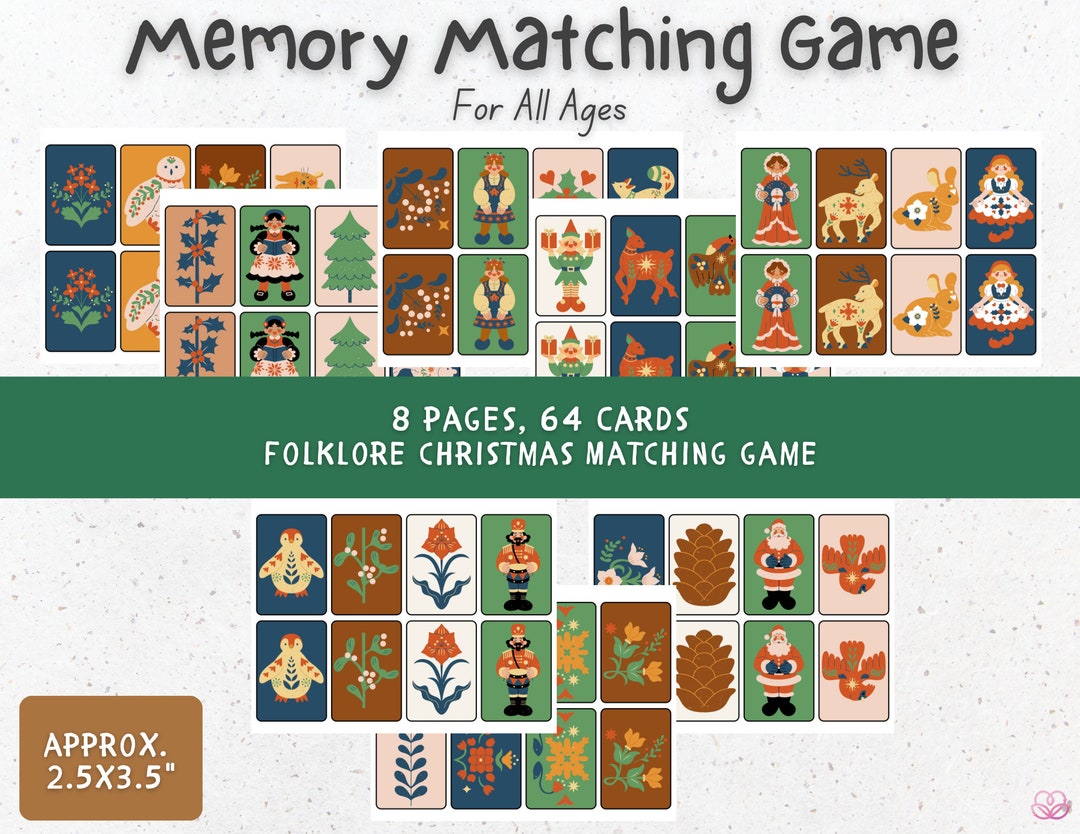 Christmas Matching Game Memory Game Dementia Games - Etsy