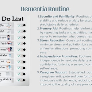 Dementia Care to Do List Board: Daily Routine Planner - Etsy