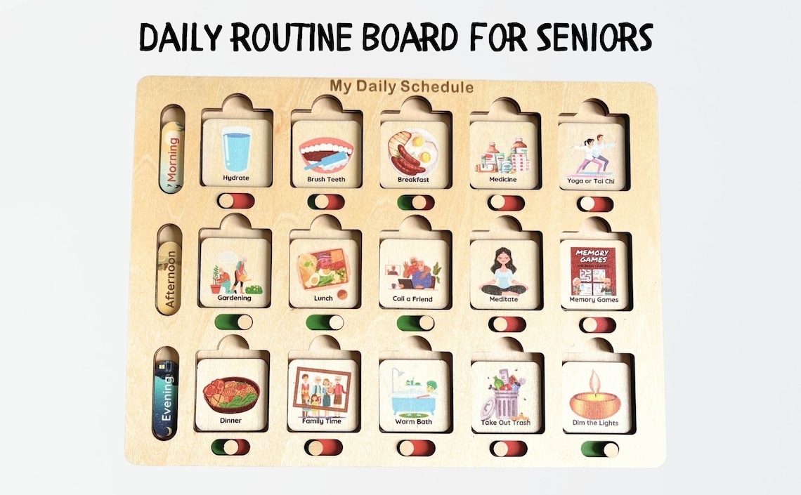 Daily Routine Board for Seniors: Dementia & Memory Loss Aid - Etsy