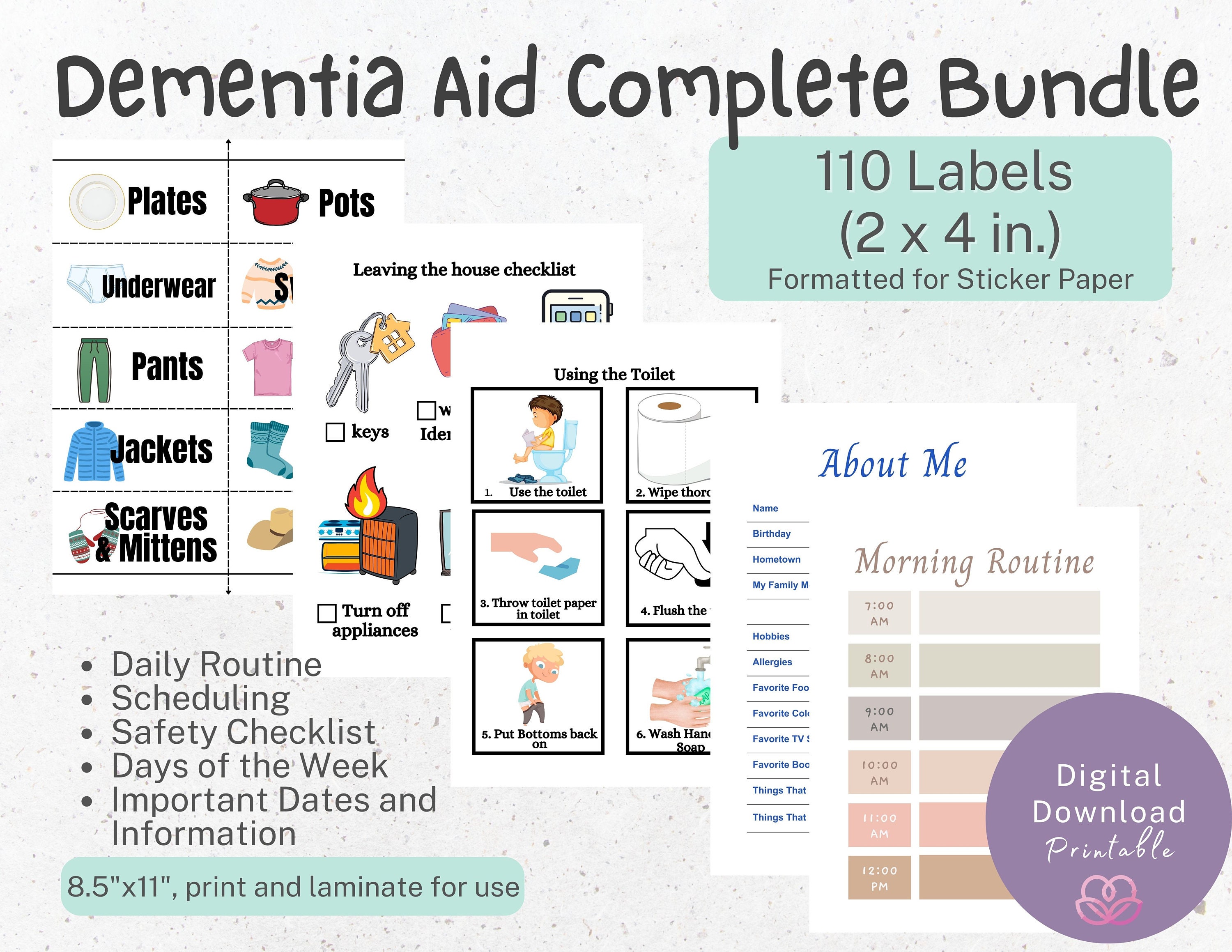 Dementia Aid Complete Bundle Dementia Care Printables Care - Etsy UK